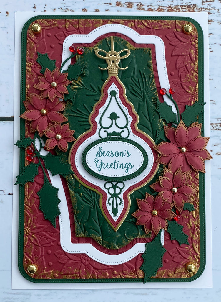 Phill Martin Sentimentally Yours 3D Embossing Folder - Holly Boughs – Julia Watts Crafts