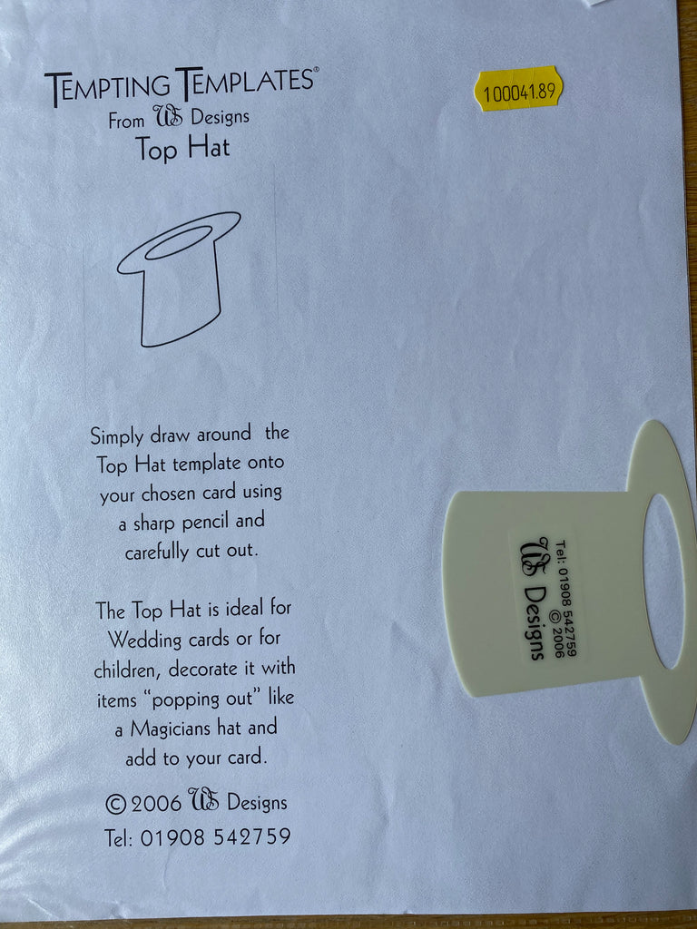 WS Designs Tempting Templates : Top Hat – Julia Watts Crafts