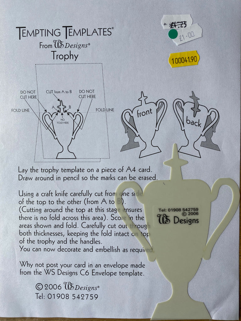 WS Designs Tempting Templates : Trophy – Julia Watts Crafts
